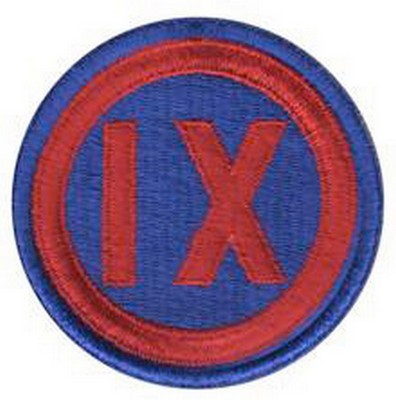 US Military 9Th Corp Patch Ix Full Color: Army Navy Shop