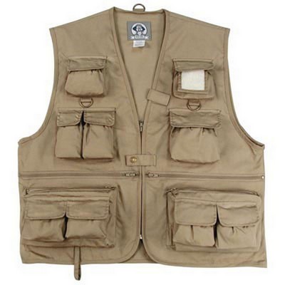 Travel Vests - Uncle Milty Khaki Travel Vest: Army Navy Shop