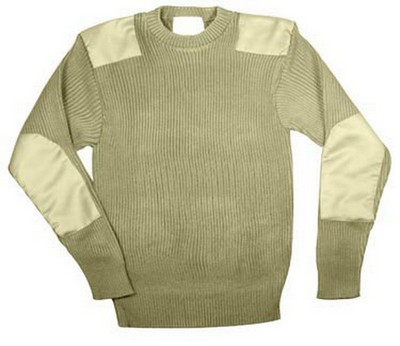 Military Style Commando Sweater Khaki Acrylic: Army Navy Shop
