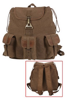 Wayfarer Backpack Leather And Canvas Pack: Army Navy Shop