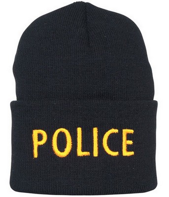 Police Knit Cap Police Logo Acrylic Watch Caps: Army Navy Shop