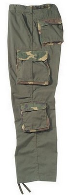 Vintage Camo Accent Fatigues Olive Drab- SMALL: Army Navy Shop