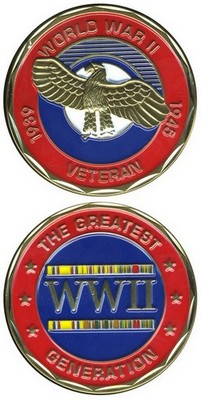 Challenge Coin-WWII Veteran: Army Navy Shop