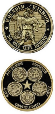Challenge Coin-Wounded Warrior 4 Branches: Army Navy Shop