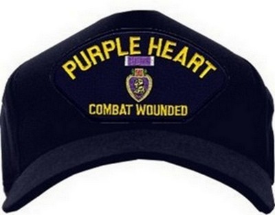 USA-Made Emblematic Cap - Purple Heart Combat Wounded: Army Navy Shop