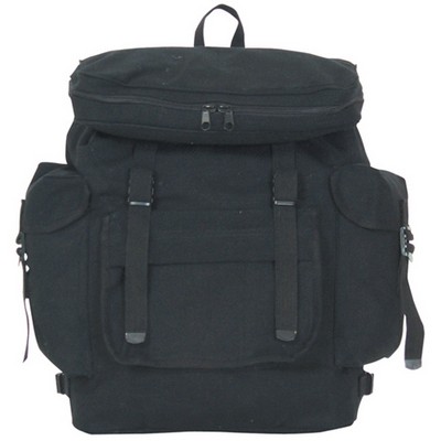 European Rucksack (20" x 13" x 7 1/2") - Black: Army Navy Shop
