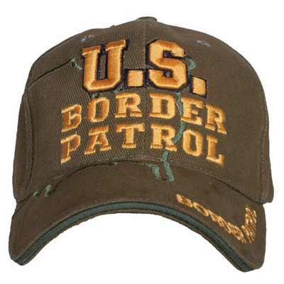 Embroidered Ball Cap - Border Patrol - Green: Army Navy Shop